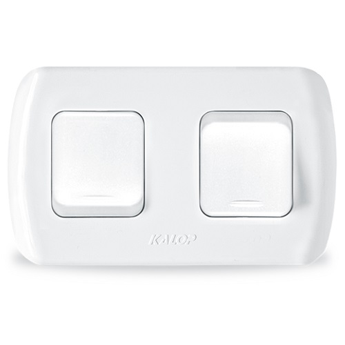 Interruptor doble de sobreponer línea Tekna - Mercantil Leon