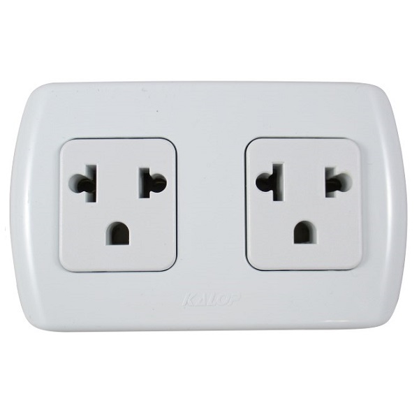 Enchufe doble de sobreponer línea Tekna - Mercantil Leon